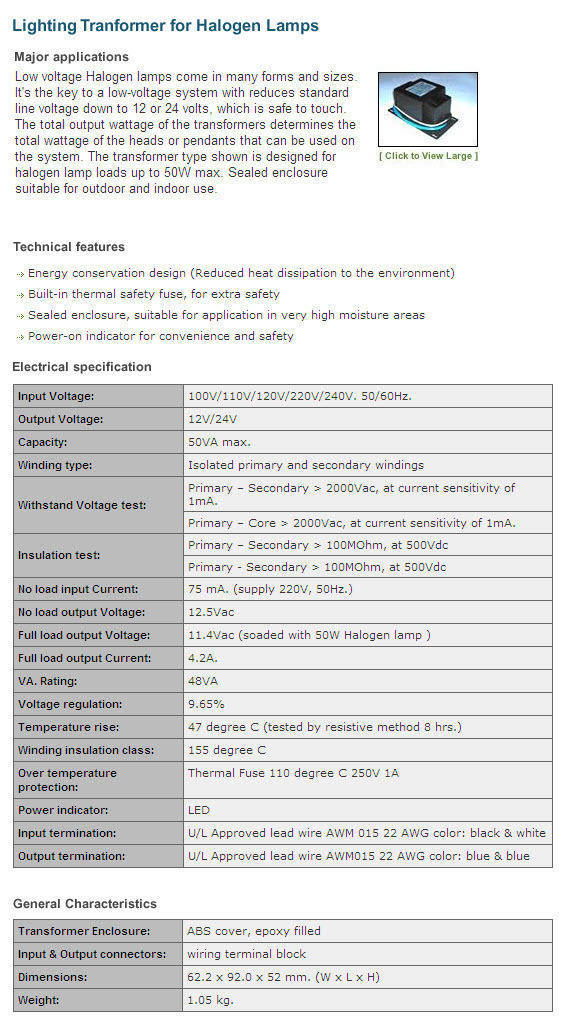 PRODUCT Halogen Light : บริษัท ไทยเทคโนโลยี่อีโวลูชั่น จำกัด | Thai Technology Evolution Co., Ltd.