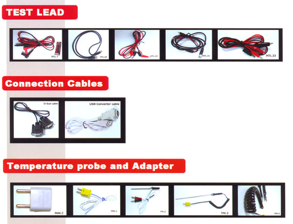 PRODUCT Test Lead , Connection Cables , Temperature Probe And Adapter ...