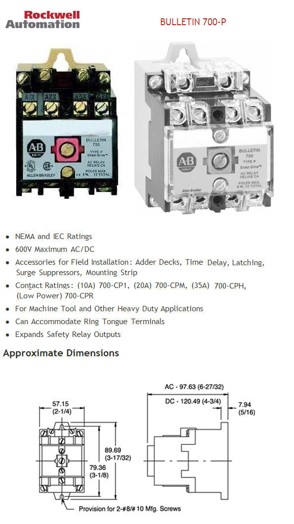 PRODUCT Family of Heavy Industrial Relays : บริษัท ร็อกเวล ออโตเมชั่น ...