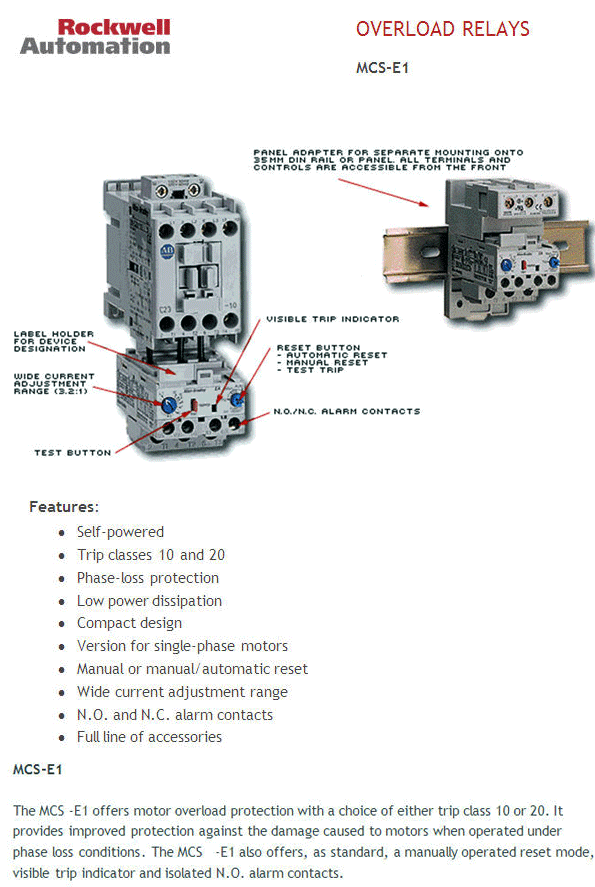 PRODUCT Overload Relay : บริษัท ร็อกเวล ออโตเมชั่น จำกัด | Rockwell ...