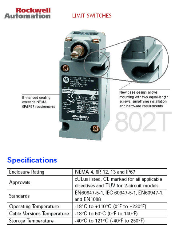 PRODUCT Limit Switches : บริษัท ร็อกเวล ออโตเมชั่น จำกัด | Rockwell ...