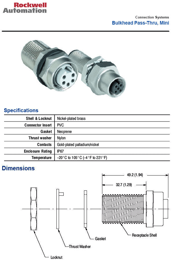 PRODUCT Bulkhead Pass - Thru : บริษัท ร็อกเวล ออโตเมชั่น จำกัด ...