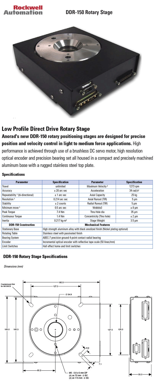 PRODUCT Rotary Stage : บริษัท ร็อกเวล ออโตเมชั่น จำกัด | Rockwell ...