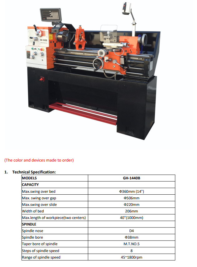 PRODUCT ENGINE LATHE MODEL:GH-1440B : บริษัท ลีดซัน จำกัด | LEAD SUN CO ...