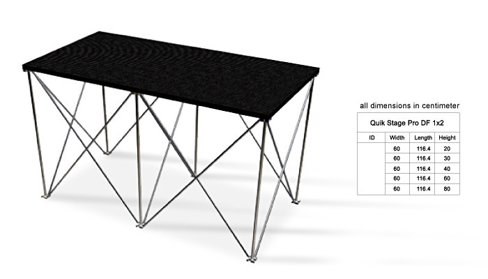 PRODUCT Quik Stage Pro DF 1x2 (โครงเวที 1x2 ตอน) : ควิกเฟรม ซิสเต็มส์ ...