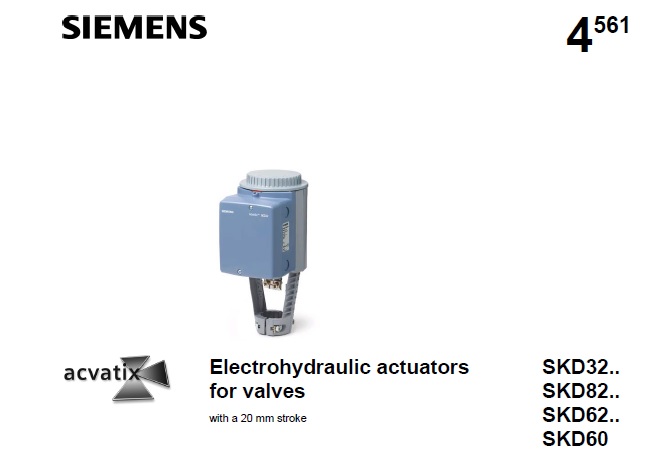 PRODUCT SKD..Electrohydraulic actuators for valves with a 20 mm stroke ...